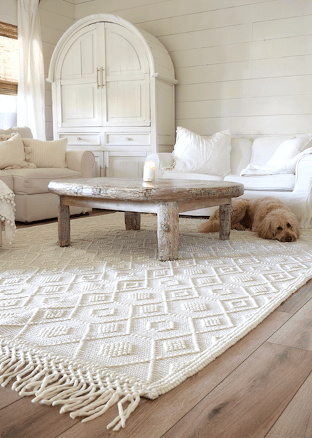 Leslie Chunky Loop Pure Organic Wool Area Rug | Rich Class Decor
